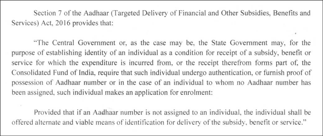 While UIDAI requests States not to deny benefits to those without ...