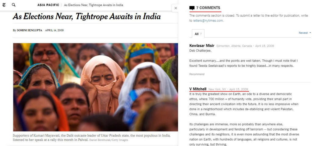 A comment under the New York Times article is being portrayed as an ...