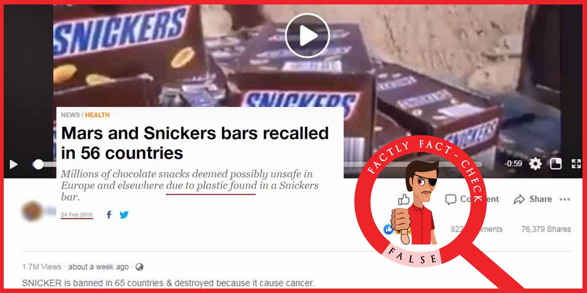 It is a 2016 video. ‘Snickers’ chocolates were destroyed because they ...