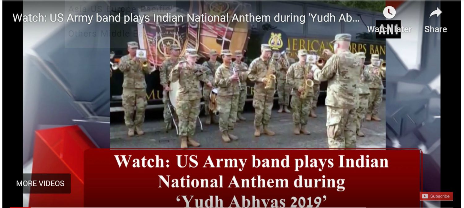 No, this video doesn't show the US army band playing the Indian ...