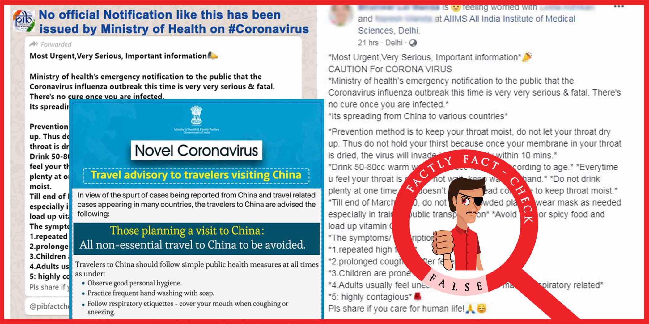 ‘Keep your throat moist’ advisory message on Coronavirus was not issued ...