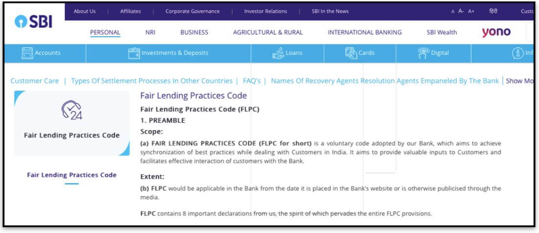 What are ‘RBI Guidelines for Fair Practice Code for the Lenders?