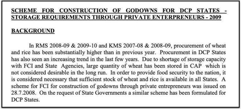 What is the role of FCI in food grain procurement & food security?