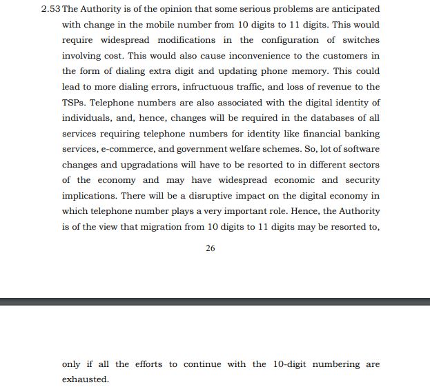 TRAI has not recommended 11-digit numbering scheme for mobile services - FACTLY