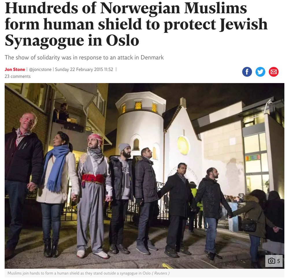 2015 Human shield photo of Norwegian Muslims is falsely linked to ...