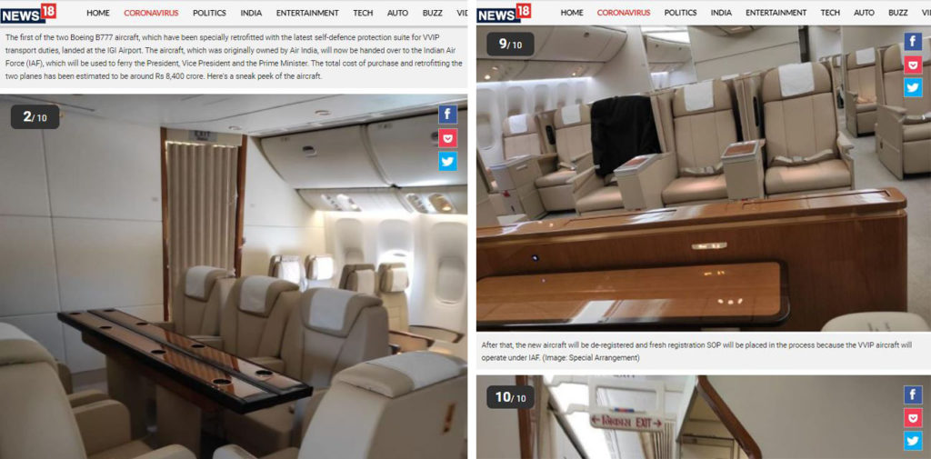 This is not the retrofitted Boeing 777-300 ER (‘Air India One’) which ...