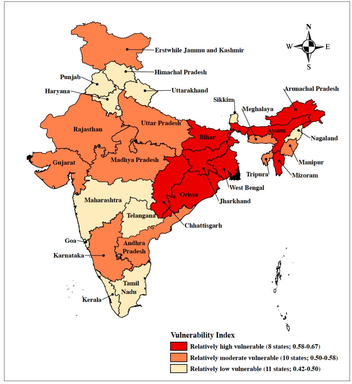 Climate Vulnerability Assessment: 7 of 8 vulnerable states to Climate ...