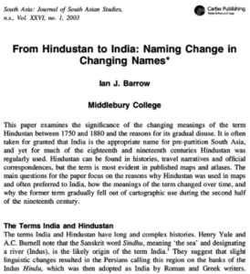 Neither did India get its name from the British, nor is it an acronym ...