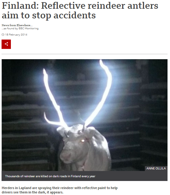 This photo of a reindeer with glowing antlers is an artwork inspired ...