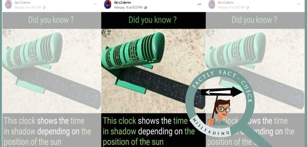 The device in the photo is a digital sundial that displays time only ...