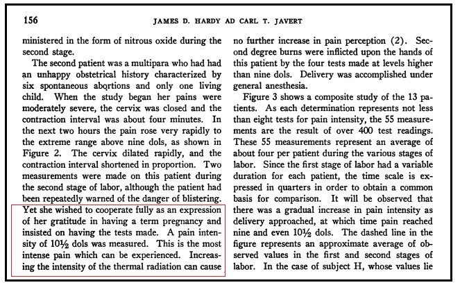 No, pain experienced by a woman at the time of giving birth is not 57 ...