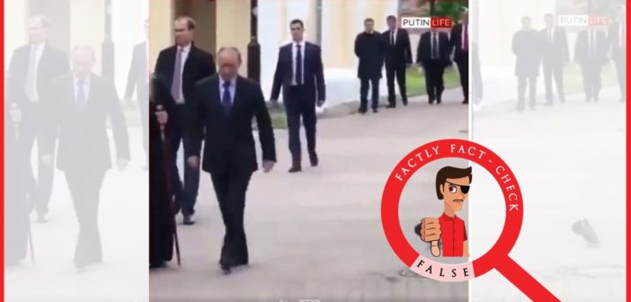 Digitally edited visuals shared as a pigeon saluting Russian President ...