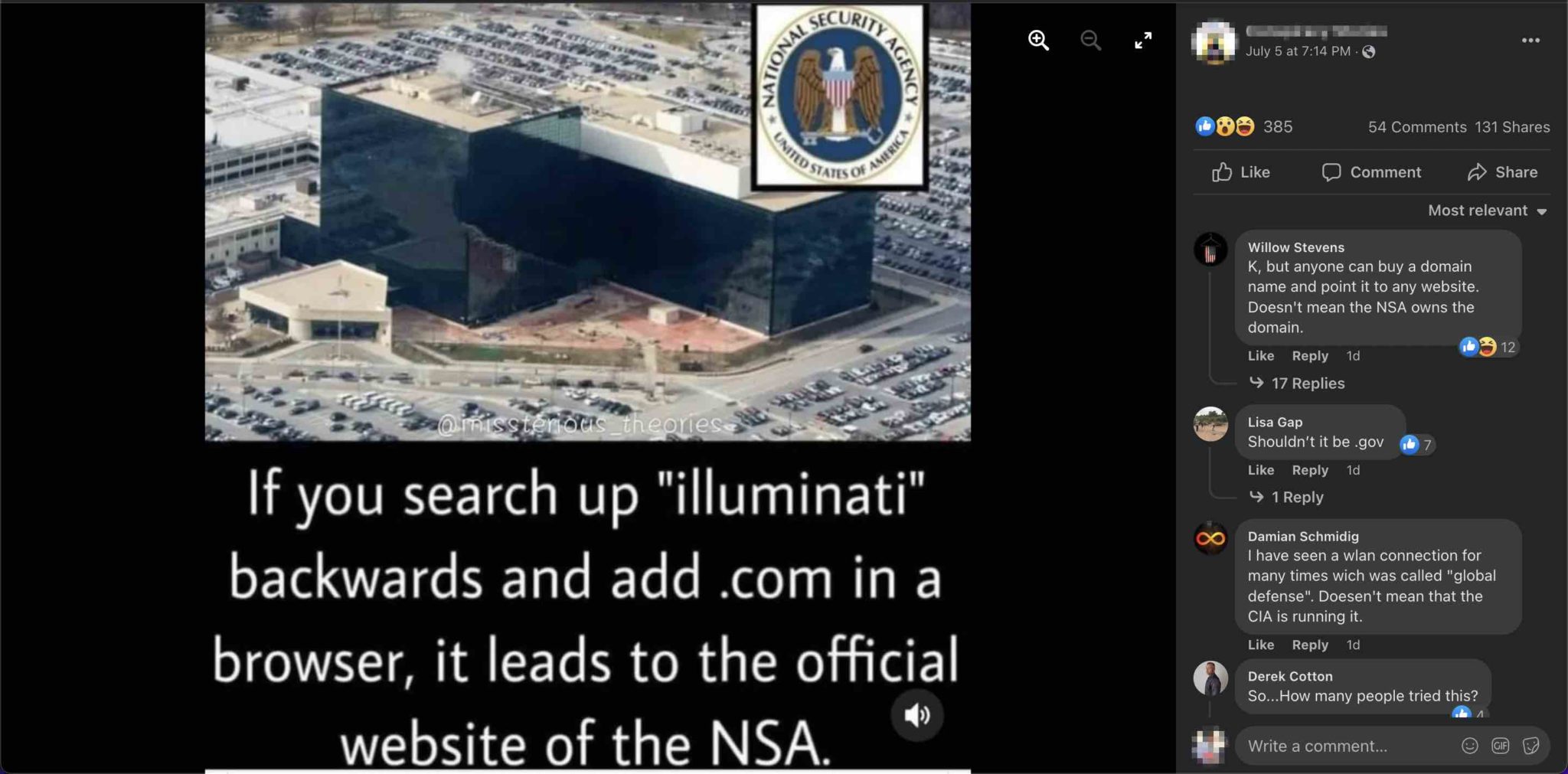 Searching 'itanimulli.com' (Illuminati spelled backwards) on the ...