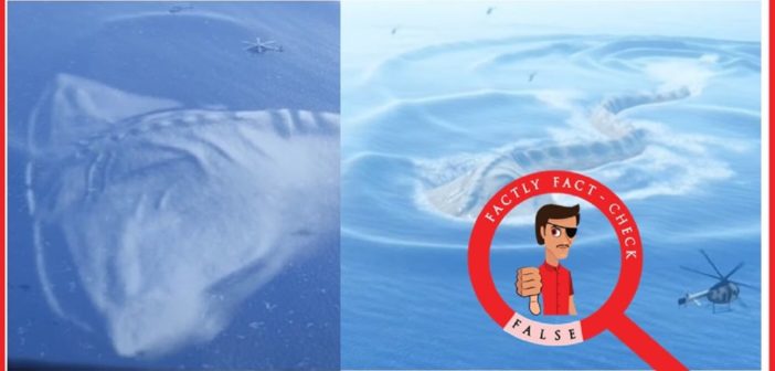 Digitally created video clips shared as real visuals of giant aquatic ...