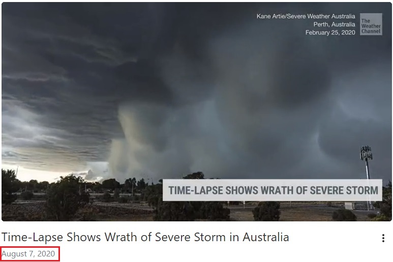 2020 video from Australia shared as recent visuals of a cloudburst in Bengaluru - FACTLY