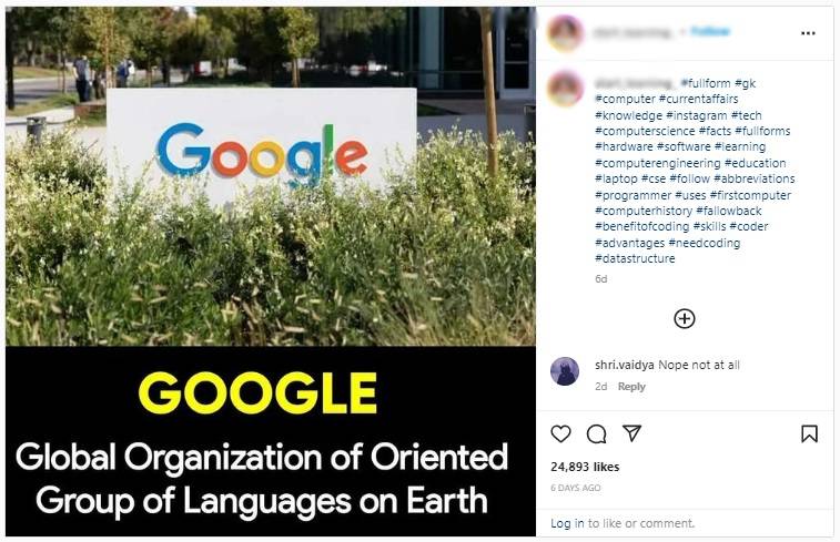 The word ‘Google’ was derived from the mathematical number Googol ...