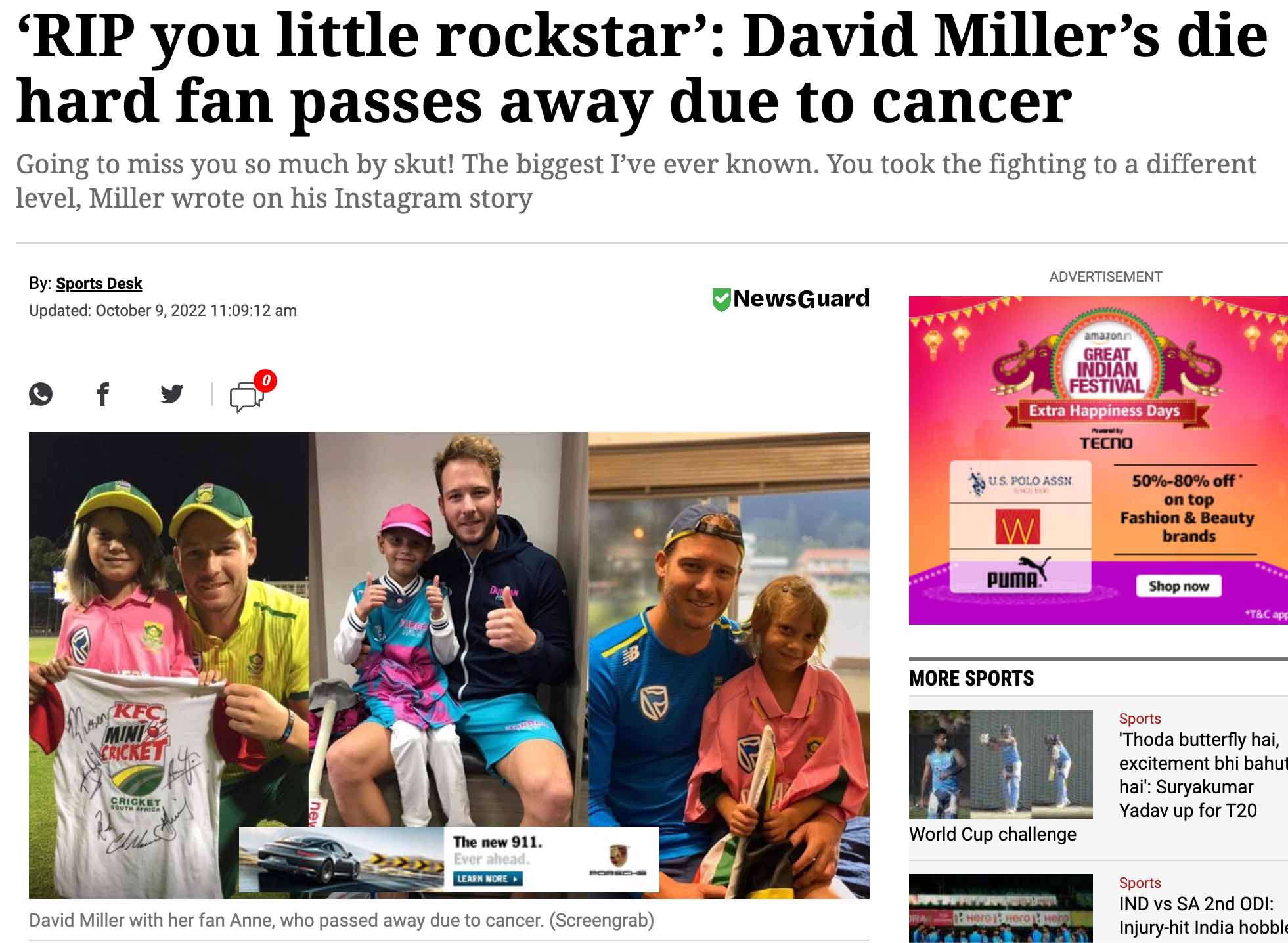 The girl in this photo who lost her life to cancer is not South African ...