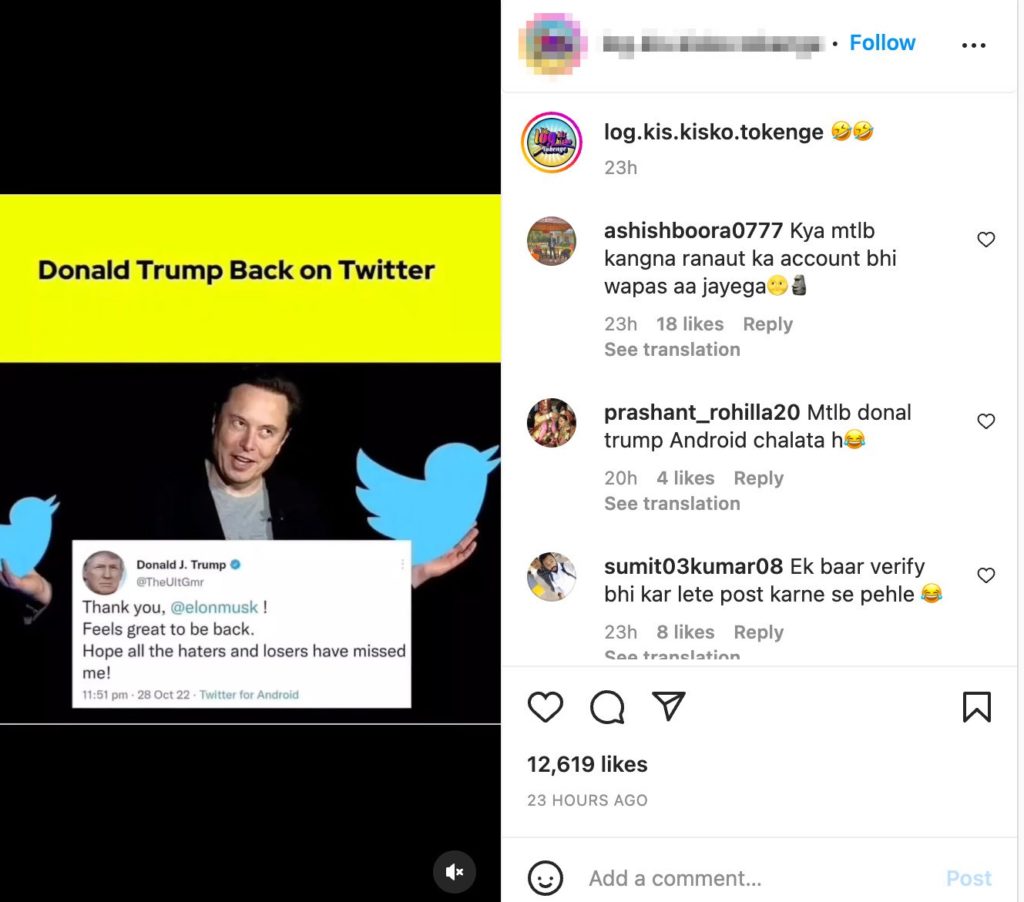 Donald Trump’s Twitter account has been reinstated - FACTLY