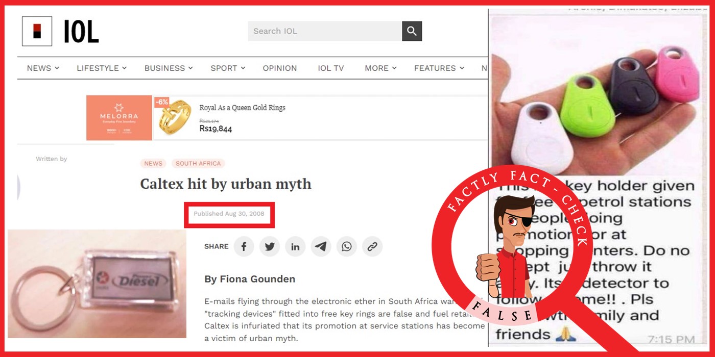 Rumours of Criminals Giving out Trackable Key Chains to People to Rob ...