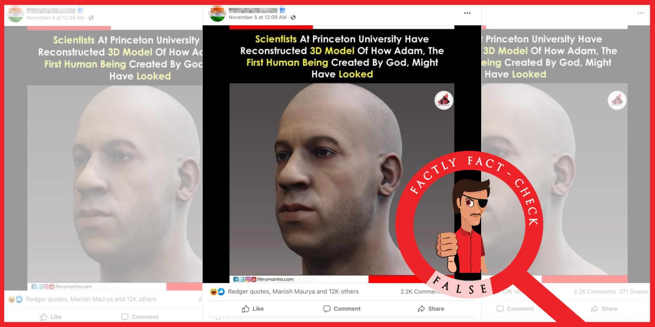 No, this is not the 3D model of Adam, the first man, reconstructed by ...