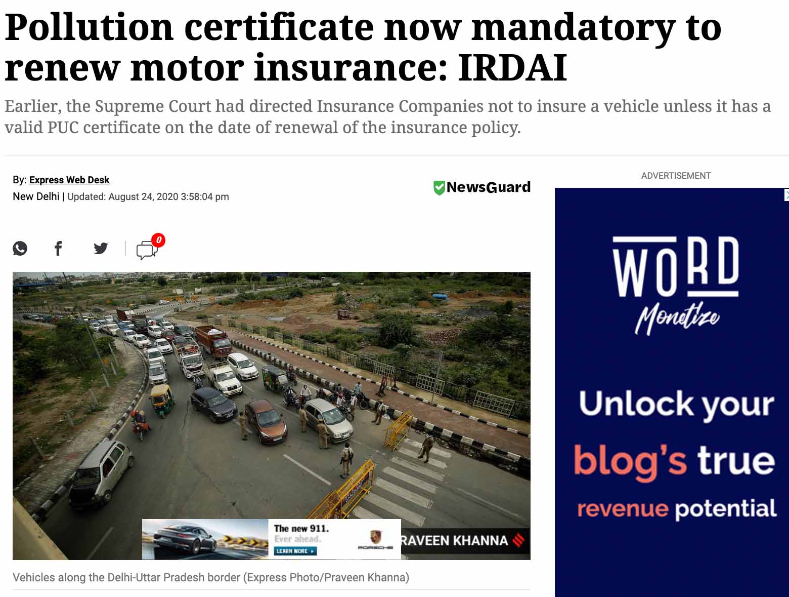 Valid Pollution Certificate is not mandatory to claim accident ...
