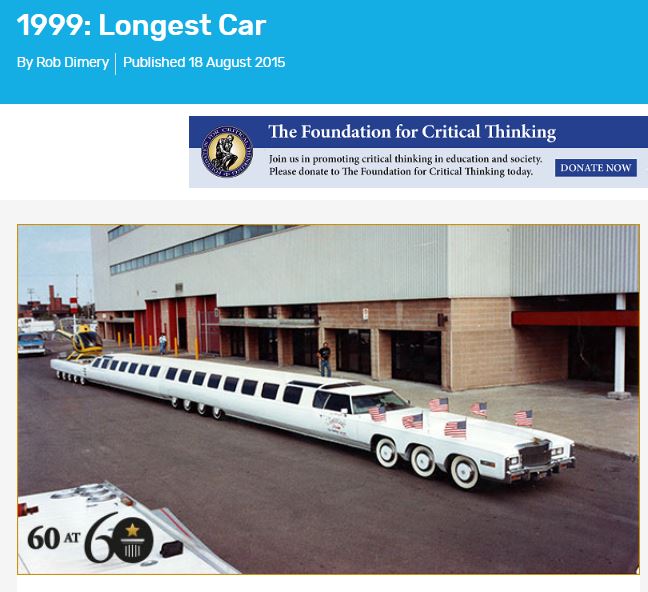 Pictures of a 100-feet long ‘American Dream’ car falsely shared as ...