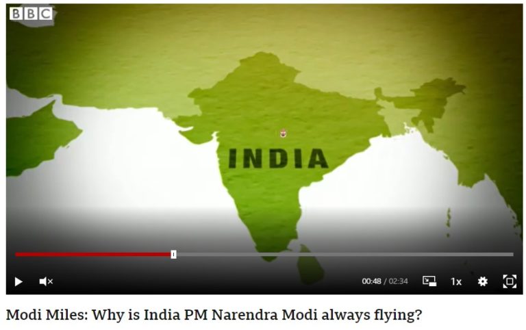 This image of BBC displaying a distorted map of India is not related to ...