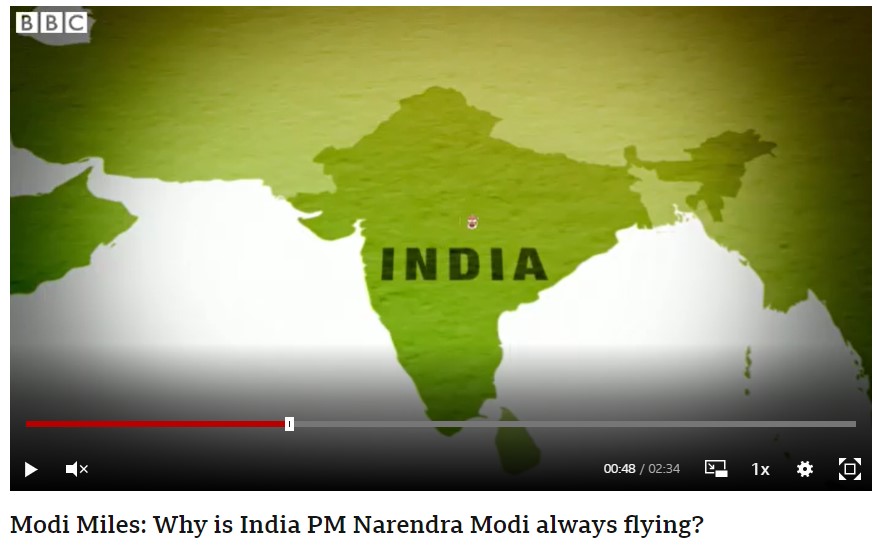 This image of BBC displaying a distorted map of India is not related to ...