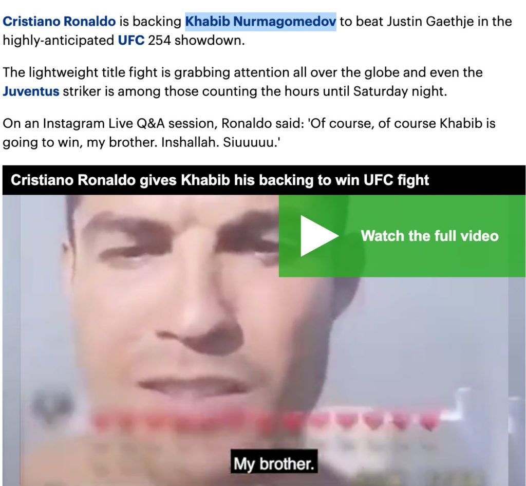 This video of Cristiano Ronaldo saying Inshallah is not after his ...