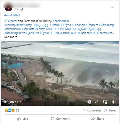 Old and unrelated videos shared as the visuals of Turkey's coast hit by ...