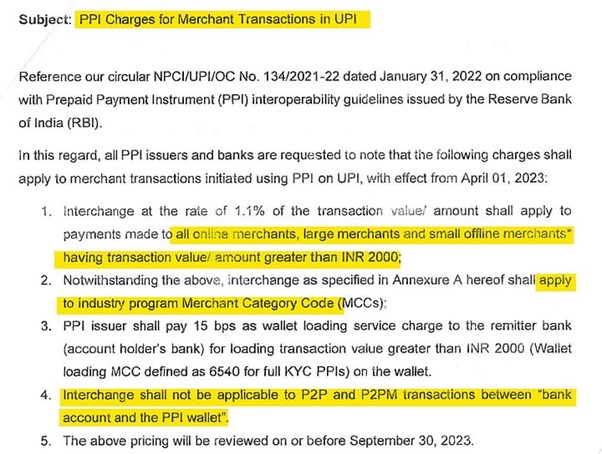 NPCI clarifies that all UPI transactions are free for general users ...