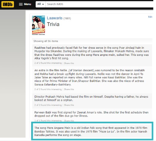 "Mere Angane Mein" Song Emerges from Folk Origins, Not from the Alleged 1883 Film ‘Miss Sheela ...