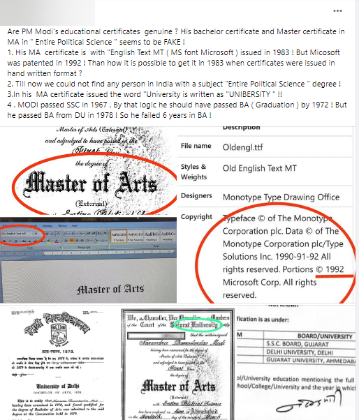 Analyzing Claims About PM Modi's 1983 M.A. Certificate: What the ...