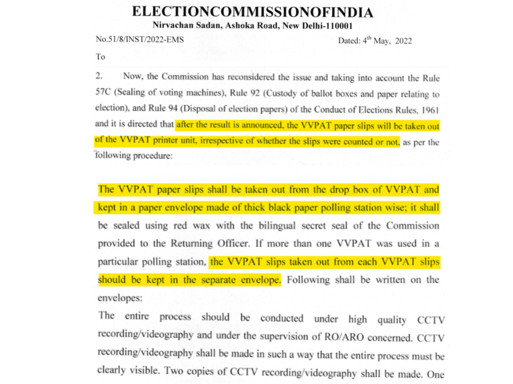 Viral Video Shows VVPAT Slip Extraction & Preservation as per ECI guidelines, Not Destruction ...