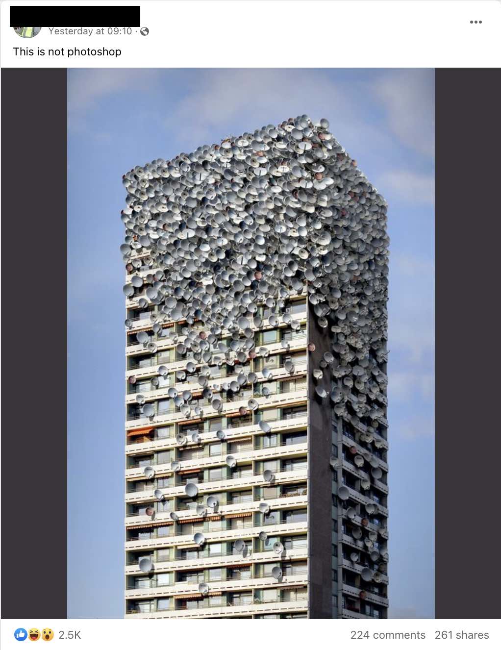 This photo of a Satellite-Draped Building is not real - FACTLY