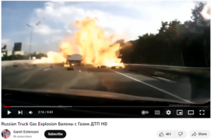 Viral video shows gas canisters exploding after the non-electric truck ...