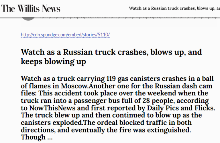 Viral video shows gas canisters exploding after the non-electric truck ...