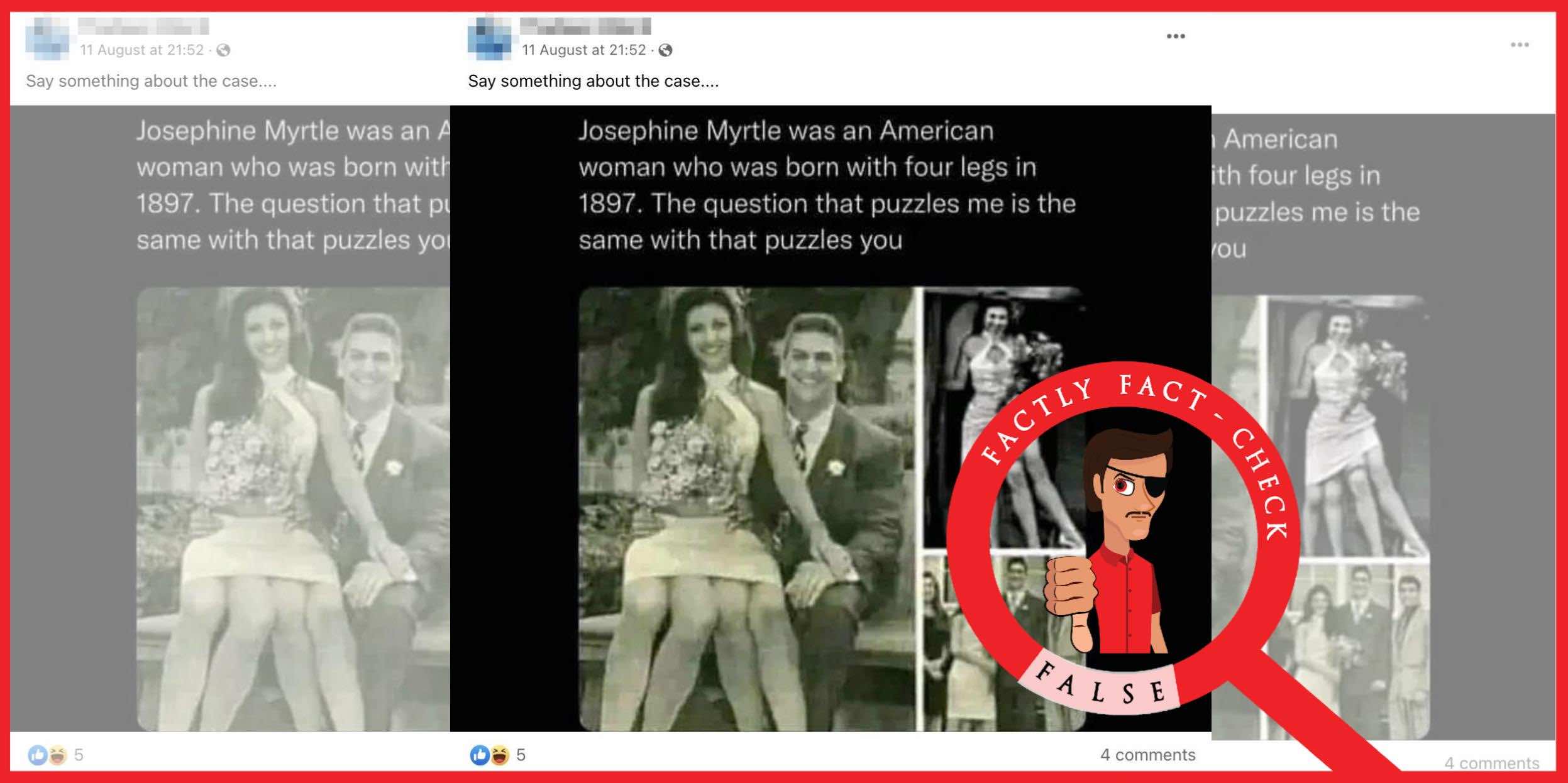 These are not the actual photos of Josephine Myrtle Corbin, a woman ...