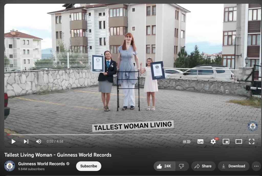 Youtube Worlds Tallest Woman World's Tallest Woman Rumeysa Gelgi