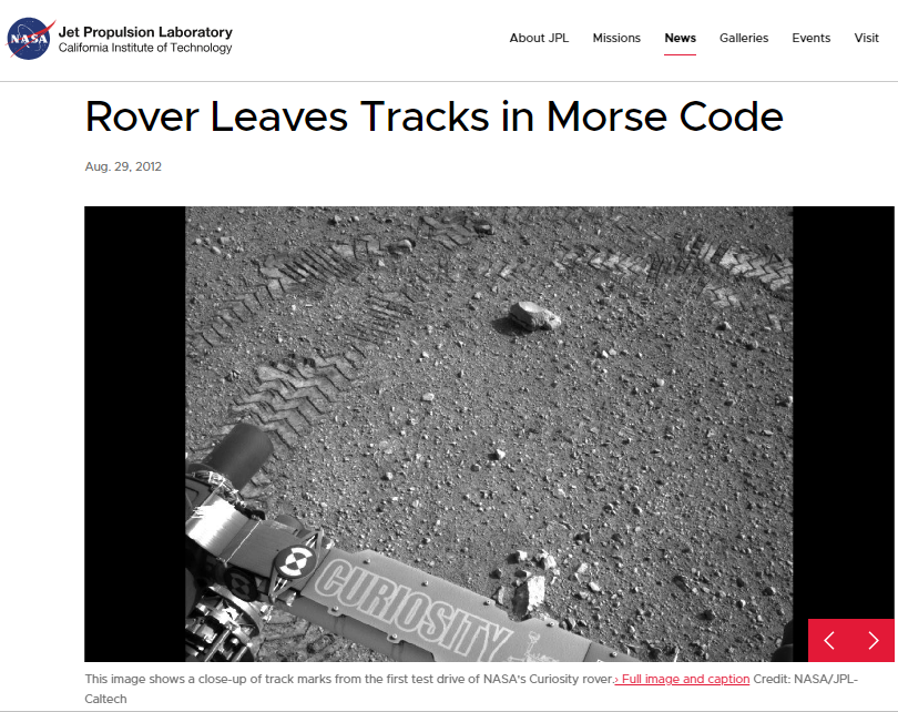 Rover Tracks On The Moon