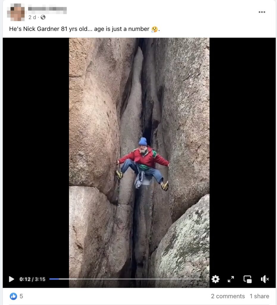 The man in this video is not Nick Gardner, who climbed Scotland’s 282 Munros - FACTLY