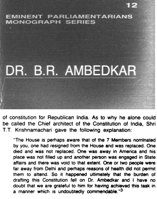 Dr. B.R. Ambedkar was the chairman of the drafting committee whereas, B ...