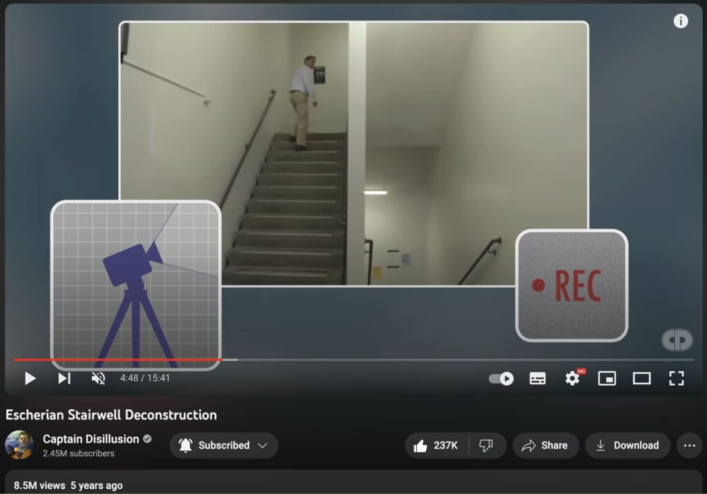 This video, which allegedly shows a never-ending staircase, is a trick ...