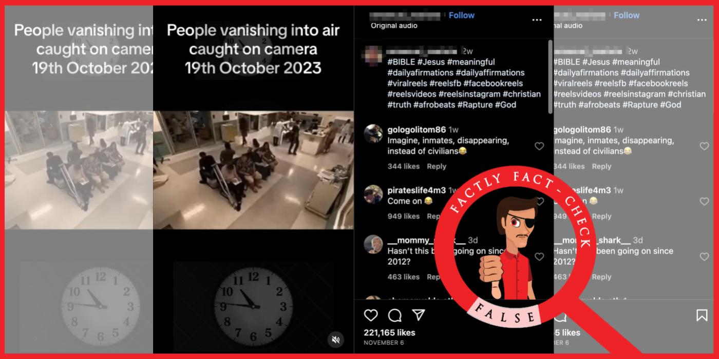 Scripted videos of the Rapture event are falsely peddled as real videos ...