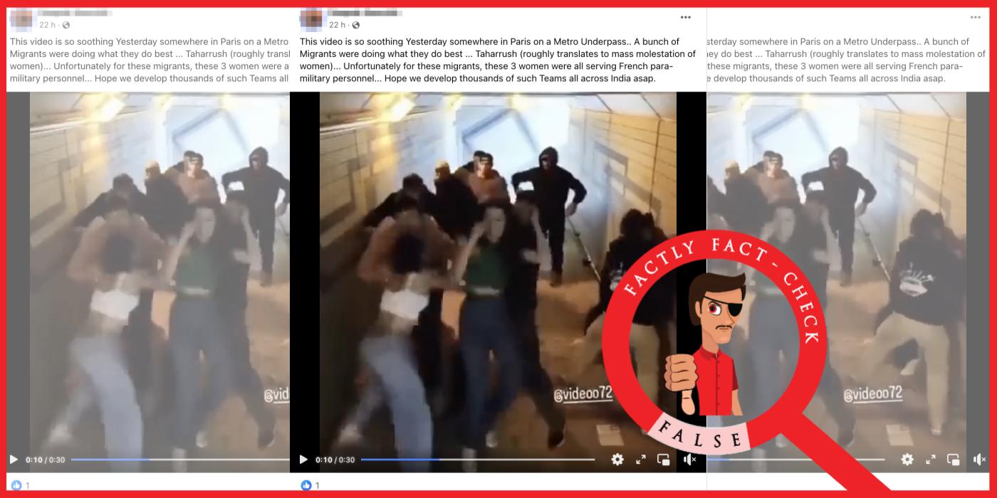 A scripted fight choreography video is falsely shared as a real video ...