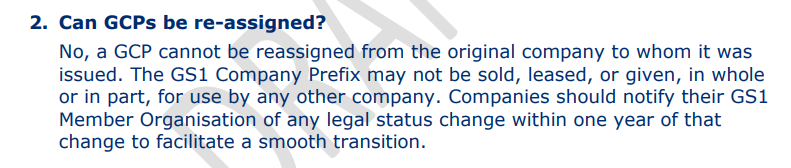 The barcode only shows the GS1 member country where the manufacturing ...