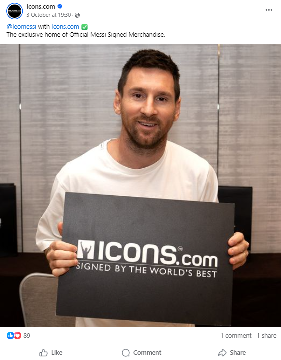 This image of footballer Lionel Messi depicting him as holding the ...