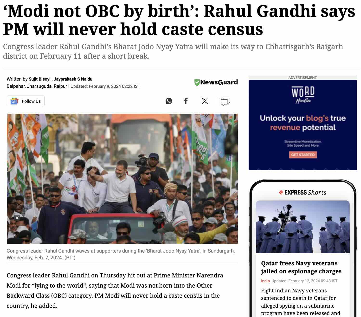 An edited video of Rahul Gandhi making a calculation error is being ...