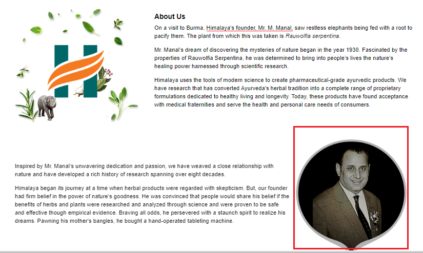 This video does not show the founder of Himalaya drug company giving a ...