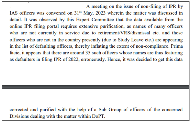 Data: Huge Discrepancy of Data in IAS IPR Filing Portal; Standing ...